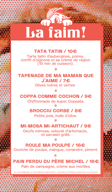 MENU - BICHON RESTAURANT