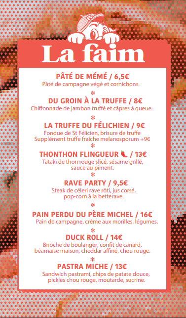 MENU - BICHON RESTAURANT