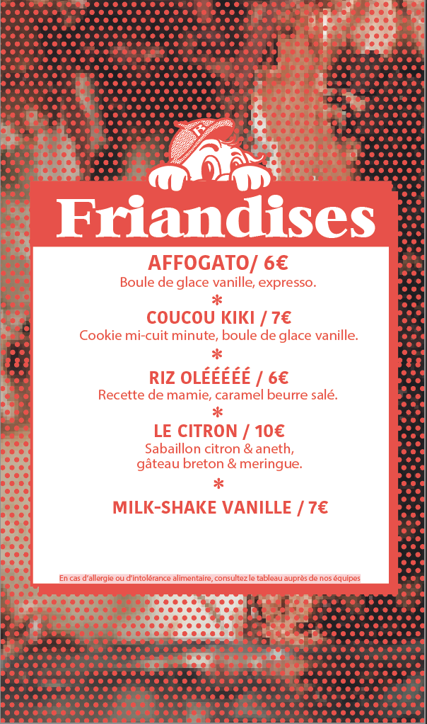 MENU - BICHON L'AUBERGE NOUVELLE GÉNÉRATION